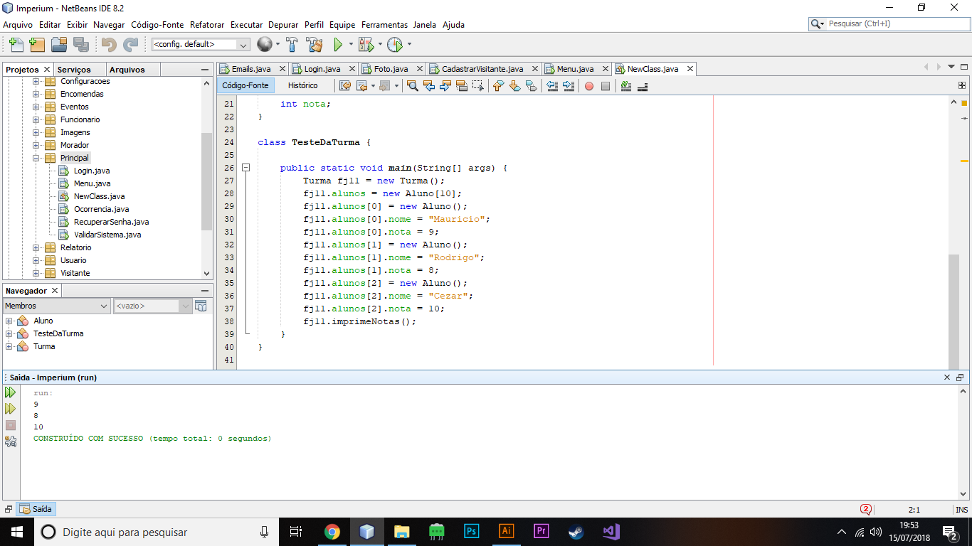 RESOLVIDO Problemas método Main Java GUJ