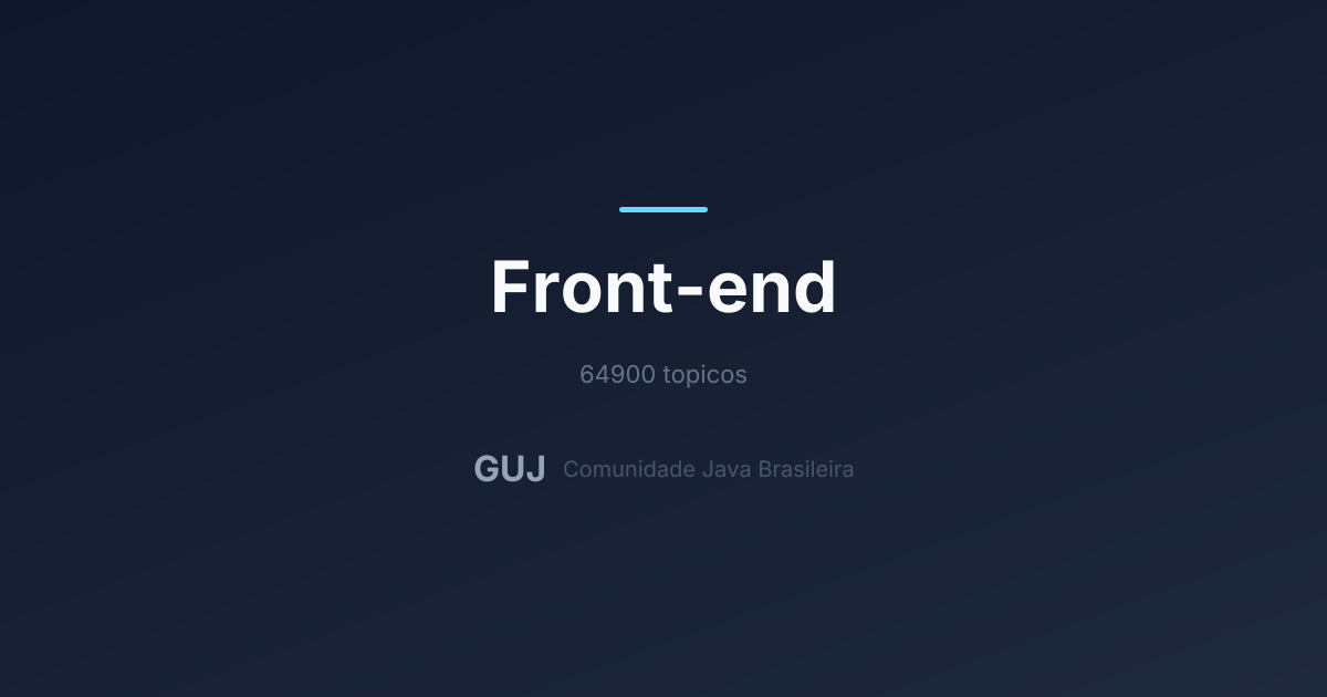 Front-end — Pagina 1256 — GUJ