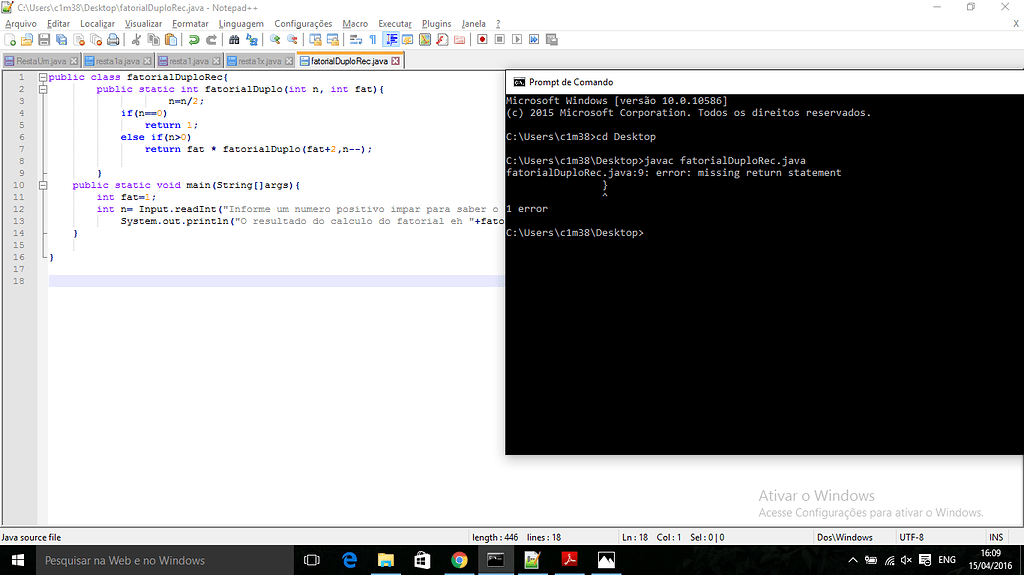 Fatorial Duplo em java - Programação - GUJ