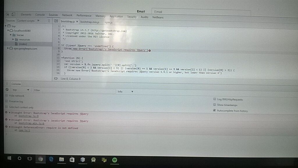 [RESOLVIDO] O Bootstrap não encontra o jQuery - Front-end - GUJ