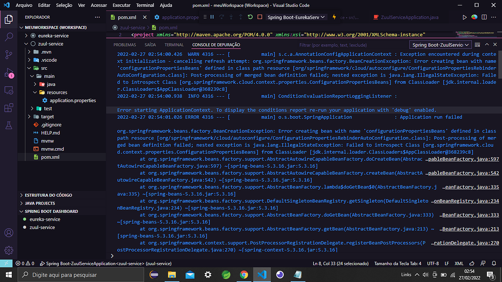 Erro ao rodar o projeto de Gateway - Java - GUJ