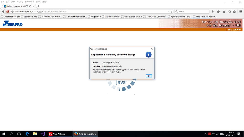 Problemas ao executar emulador em java - Front-end - GUJ