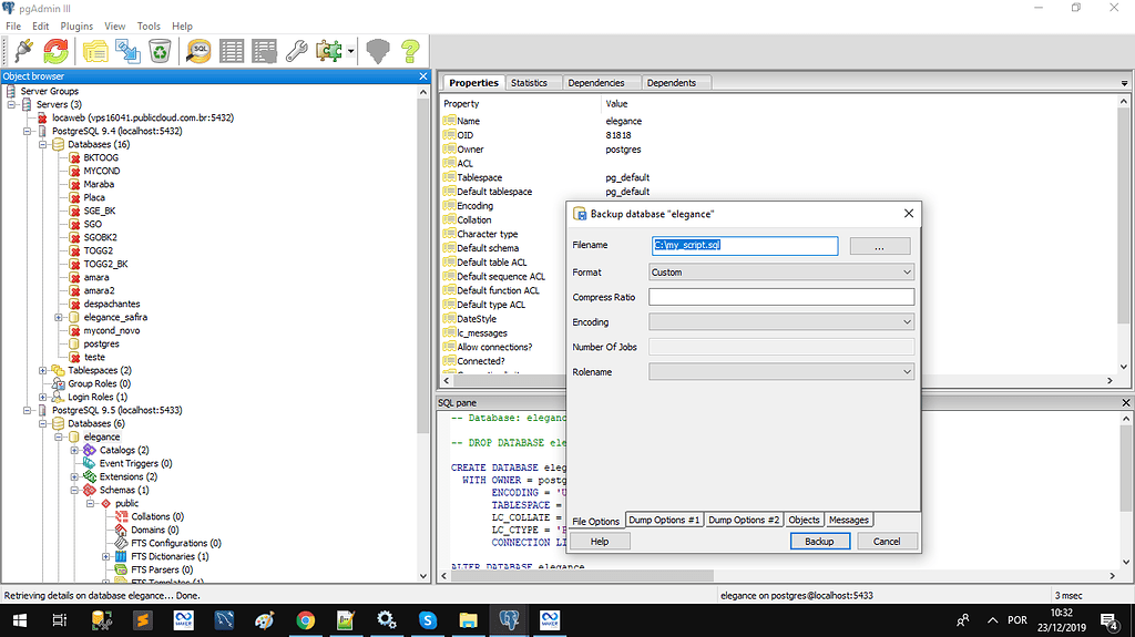 PgAdmin - Gerar Scripts de Todas as Tabelas,trigger, view - Banco de ...