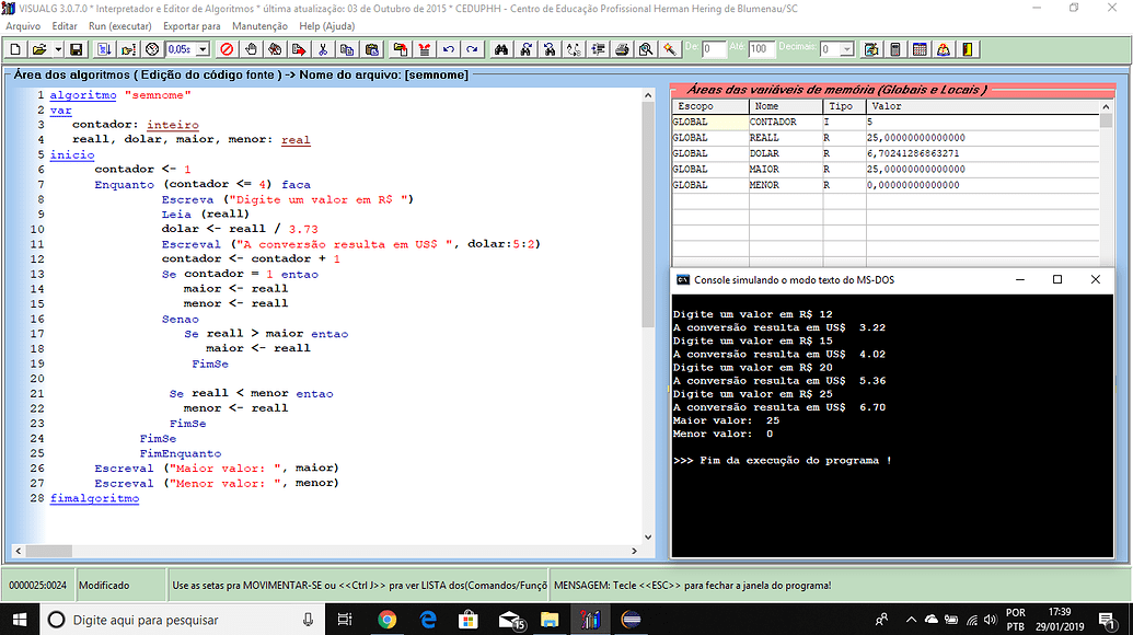 Estrutura Se no visualg - Assuntos Gerais - GUJ