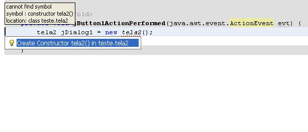Problemas em chamar um JDialog - Java - GUJ