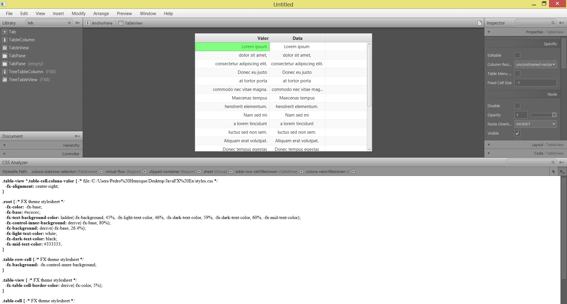 Alinhar o Header de uma TableColumn (TableView) - Java - GUJ