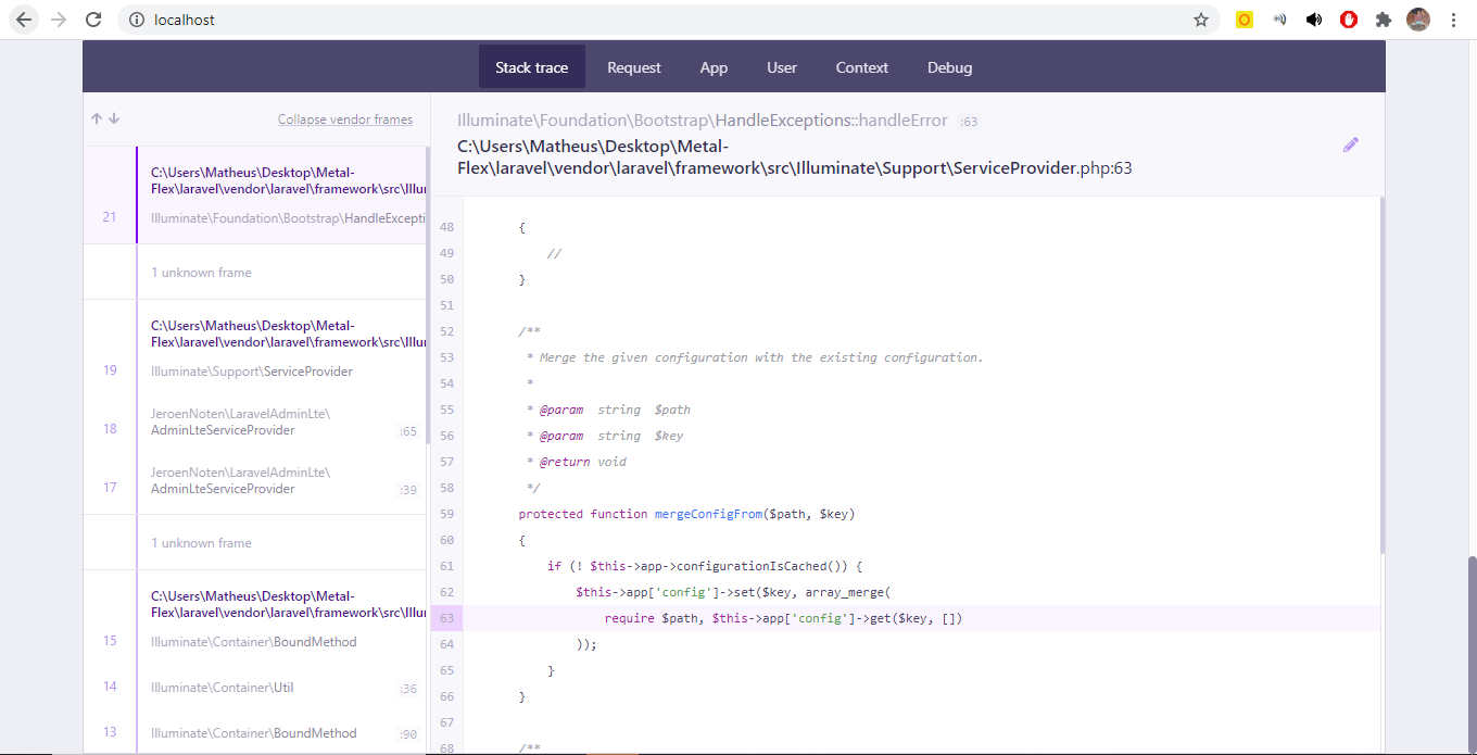 Ajuda Com Erro Adminlte Laravel Programação Guj