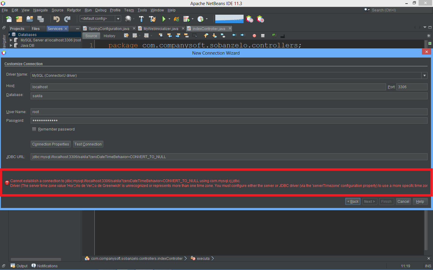Erro Ao Conectar O Mysql Com O Apache NetBeans - Programação - GUJ