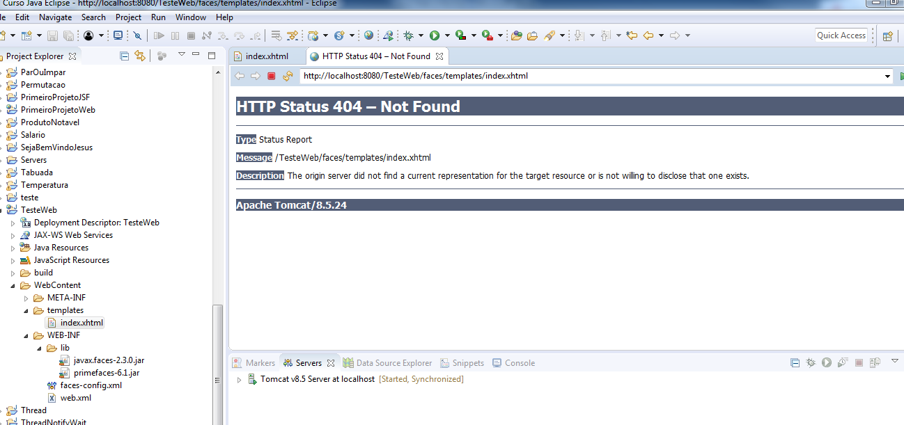 [RESOLVIDO] JSF não funciona com Primefaces - Front-end - GUJ