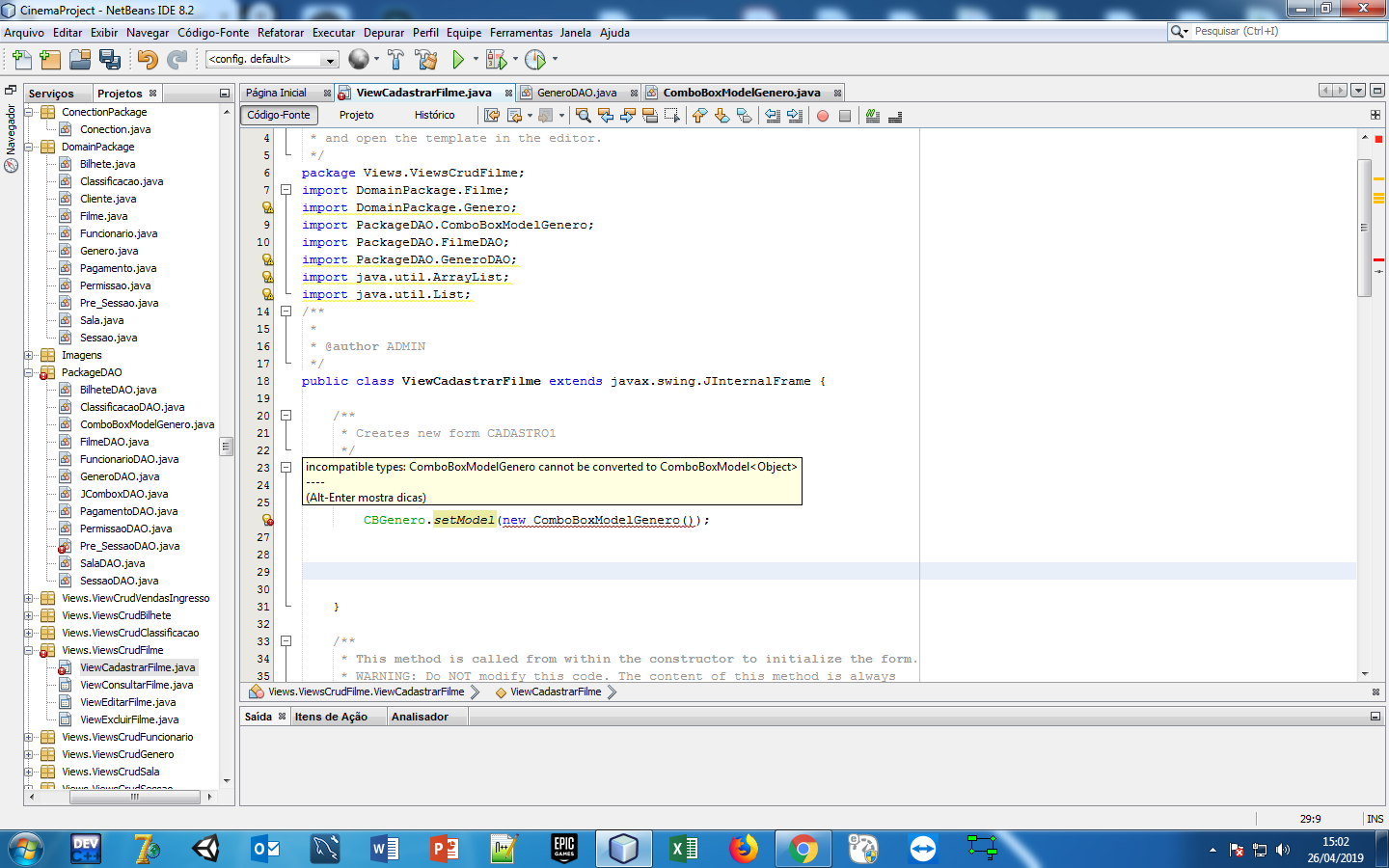 Como colocar um atributo especifico da Lista de Objetos no JComboBox JAVA?[RESOLVIDO] - Java - GUJ