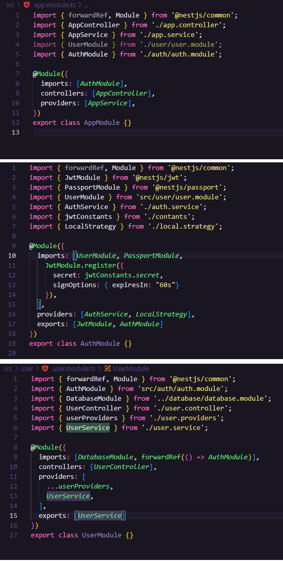 Circular Dependency NestJs - Programação - GUJ Circular Dependency NestJs - Programação - GUJ
